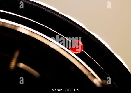 A closeup shot of full frame lens of Sony camera isolated on the white ...