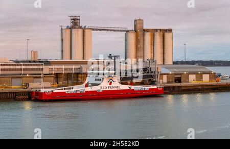 Red Funnel ferry Red Kestrel at Southampton Docks Stock Photo - Alamy