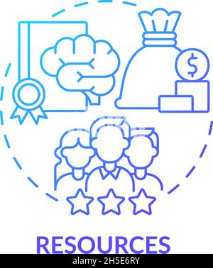 Intellectual resources linear icon concept. Intellectual resources line ...