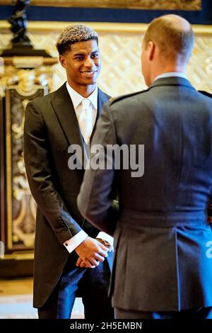 Footballer Marcus Rashford is made an MBE (Member of the Order of the ...