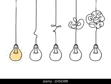 Confuse path. Understand simple process. Messy or busy complex. Vector idea concept with ...