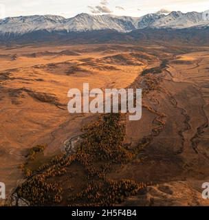 Aerial view of steppe landscapes and fields Stock Photo - Alamy