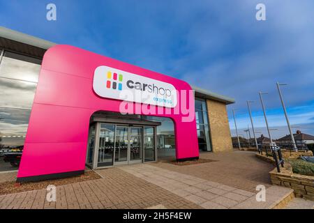 Carshop part of the Synter Group at Shelf, West Yorkshire, UK Stock ...