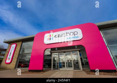 Carshop part of the Synter Group at Shelf, West Yorkshire, UK Stock ...