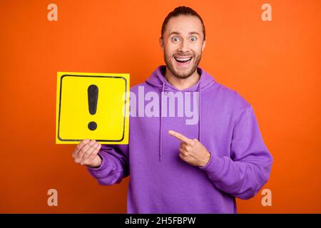 Photo of hooray orange hairdo young lady look wear spectacles colorful ...