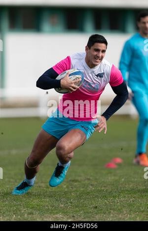 Lucio Cinti during Los Pumas training session prior to their autumn ...