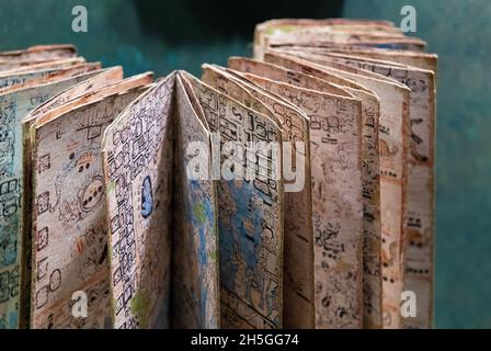 Hieroglyph symbols of the Mayan Alphabet. The writing system is seen in ...