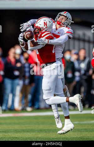 Ohio State wide receiver Bryson Rodgers is tackled by Notre Dame safety ...