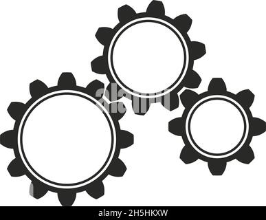 illustration of working cog wheels on white background Stock Vector ...