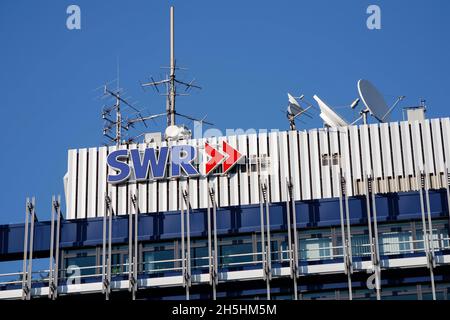 Suedwestrundfunk, SWR, logo at the administrative headquarters ...