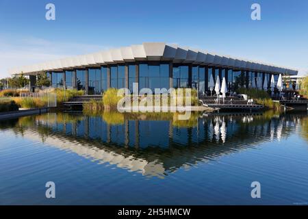 Modernity, architecture, left Adidas Touchdown Cafeteria, right Adidas ...