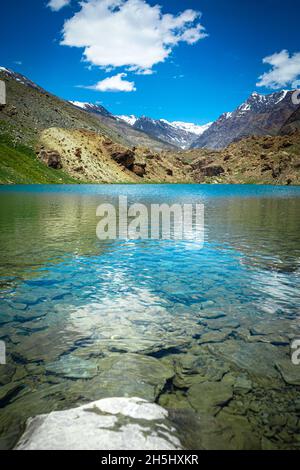 Vertical shot of the Bara-lacha la Pass in Himachal Pradesh, India ...