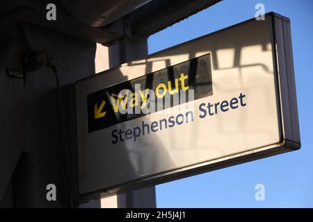 Street Sign WAY OUT Stock Photo - Alamy