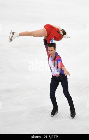 Iuliia ARTEMEVA & Mikhail NAZARYCHEV, Russia, during the Exhibition ...