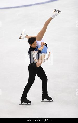 Wenjing SUI & Cong HAN, China, during Pairs Free Skating, at the ISU ...