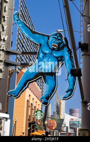 Neon gorilla sign Universal City Walk, Hollywood, California Stock ...