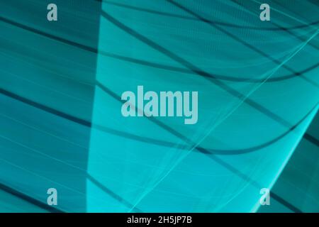 Incredible reflected blue neon light layers on black background Stock ...