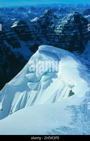 View From Mt. Temple, Banff National Park, Alberta, Canada Stock Photo ...