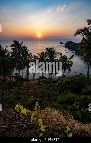 sunset at Cabo de Rama Beach Goa Stock Photo - Alamy