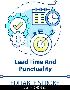 Punctuality icon. Outline punctuality vector icon for web design ...