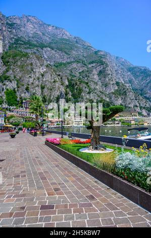 Limone sul Garda - harbour village at Lake Garda with beautiful ...