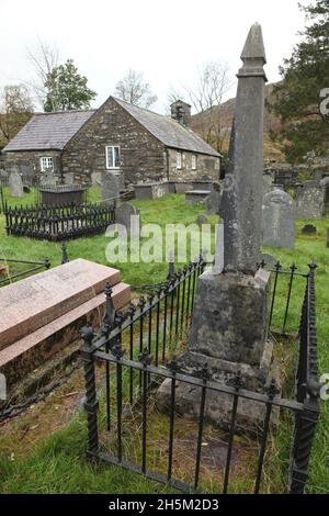 The 15th or 16th century St Julitta's Church, Capel Curig ...