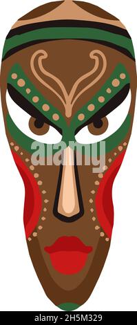 African Masks Traditional Ceremony Ritual Africa Mask, vector ...