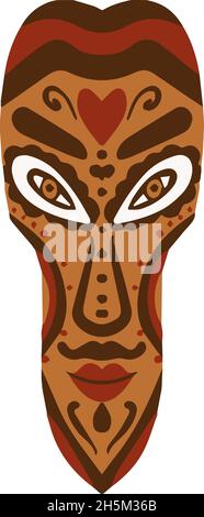 African Masks Traditional Ceremony Ritual Africa Mask, vector ...