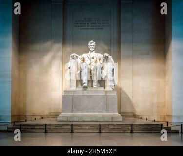 Lincoln Memorial Statue by Daniel Chester French, Washington, D.C Stock ...