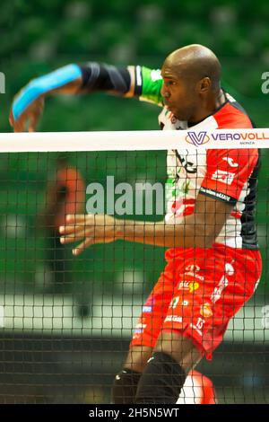 Monza, Italy. 10th Nov, 2021. Spike of GEORG GROZER (Monza) during Vero ...