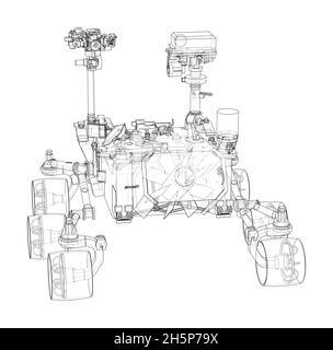 Mars Rover. Vector rendering of 3d Stock Vector Image & Art - Alamy
