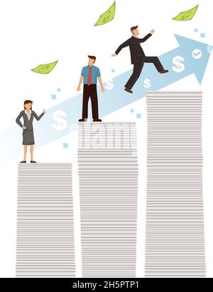 Kpi people. Vector illustration. Development strategy.Business success ...