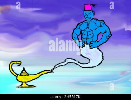monster or jinnee Stock Photo - Alamy