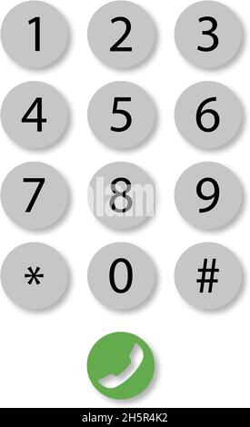 Phone dial pad Stock Vector Image & Art - Alamy