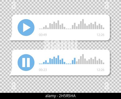 voice messages on a transparent background, vector illustration Stock ...