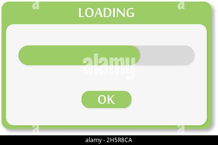 Loading data window with progress bar Stock Vector Image & Art - Alamy