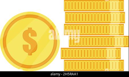 Cartoon savings value growth. Money profit increase, profitable ...