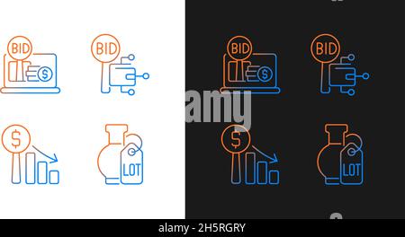 Dutch auction gradient vector icon for dark theme Stock Vector Image ...