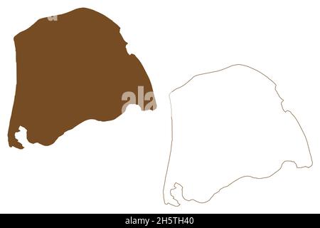 Bely island (Russia, Russian Federation, Tyumen Oblast) map vector ...