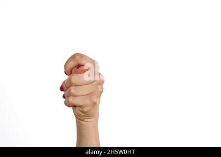 fig sign - hand gesture isolated on white background Stock Photo - Alamy