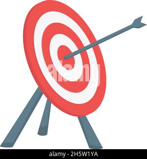 target with arrow on white background Stock Vector Image & Art - Alamy