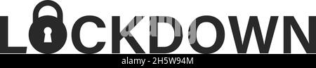 lockdown icon black vector illustration Stock Vector Image & Art - Alamy