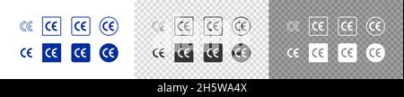 Set of CE mark symbol for conformite europeenne, clean label product ...