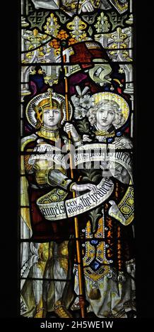 Archangel Michael stained glass, Holy Trinity Church, Churchover ...