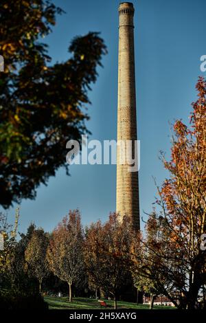 PAMPLONA, NAVARRA SPAIN MARCH 6 2021: Electric vehicle plugged charging ...
