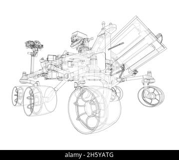 Mars Rover. Vector rendering of 3d Stock Vector Image & Art - Alamy