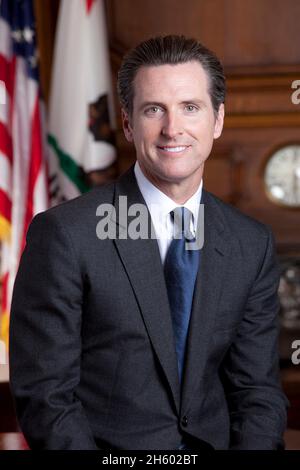Gavin Newsom. Portrait of the governor of California, Gavin Christopher ...