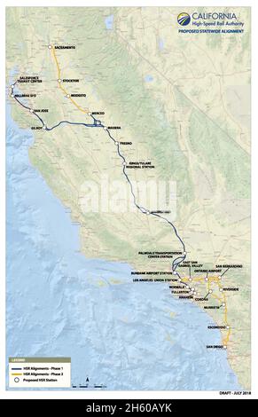 California High-Speed Rail Authority crews work at a construction site ...