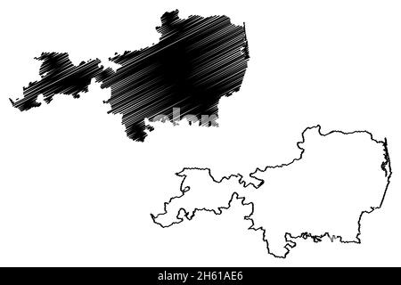 Tiruvallur district (Tamil Nadu State, Republic of India) map vector ...