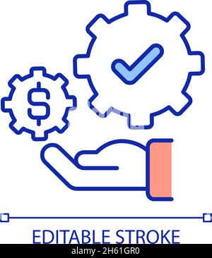 Monitoring company operational costs RGB color icon Stock Vector Image ...